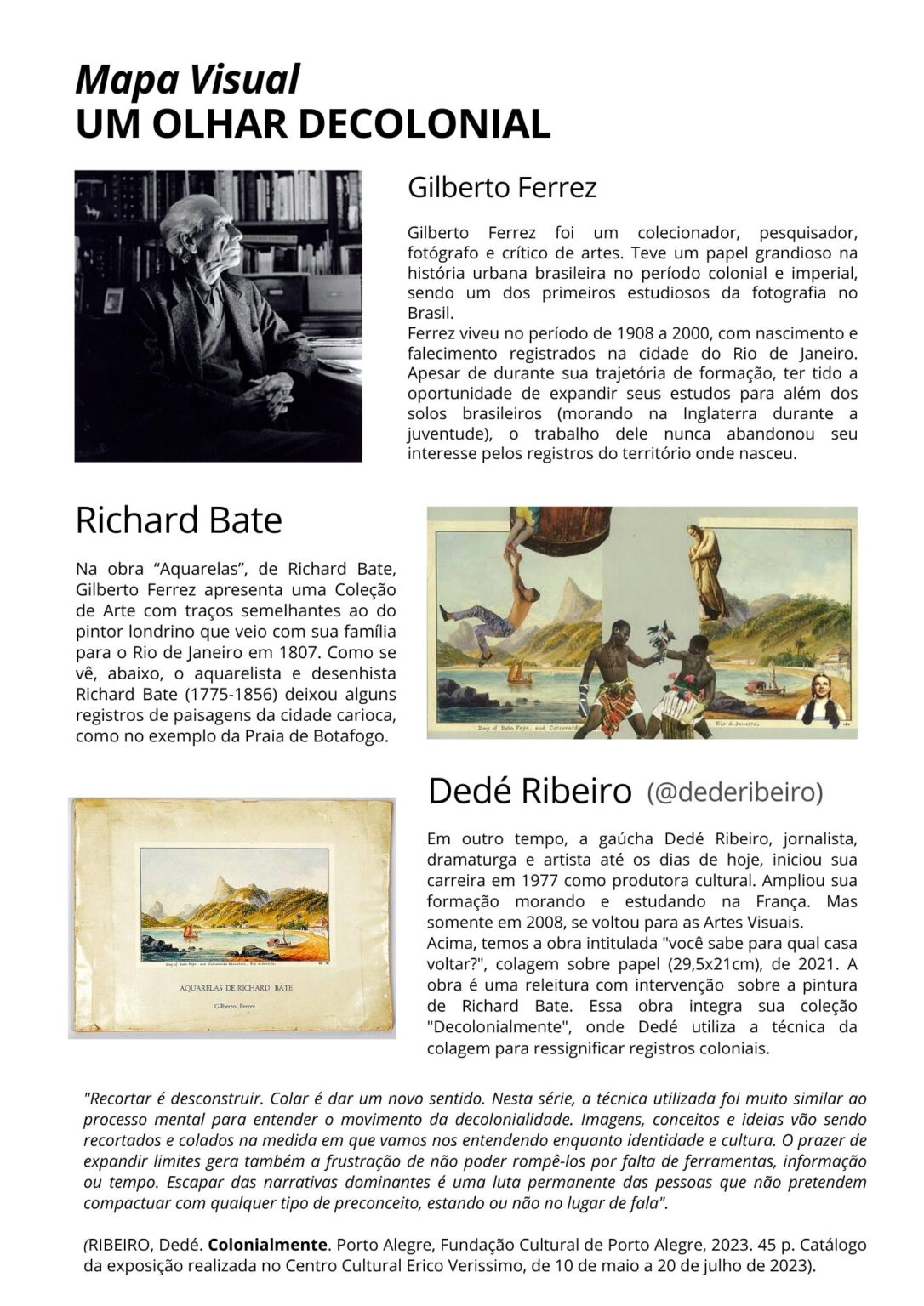 Mapa visual UM OLHAR DECOLONIAL – Nutrição Visual